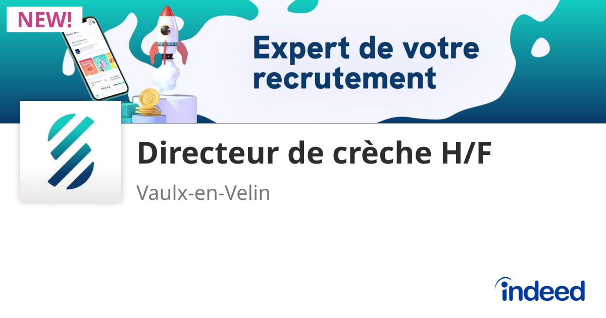 Directeur de crèche H/F - 69120 Vaulx-en-Velin - Indeed.com