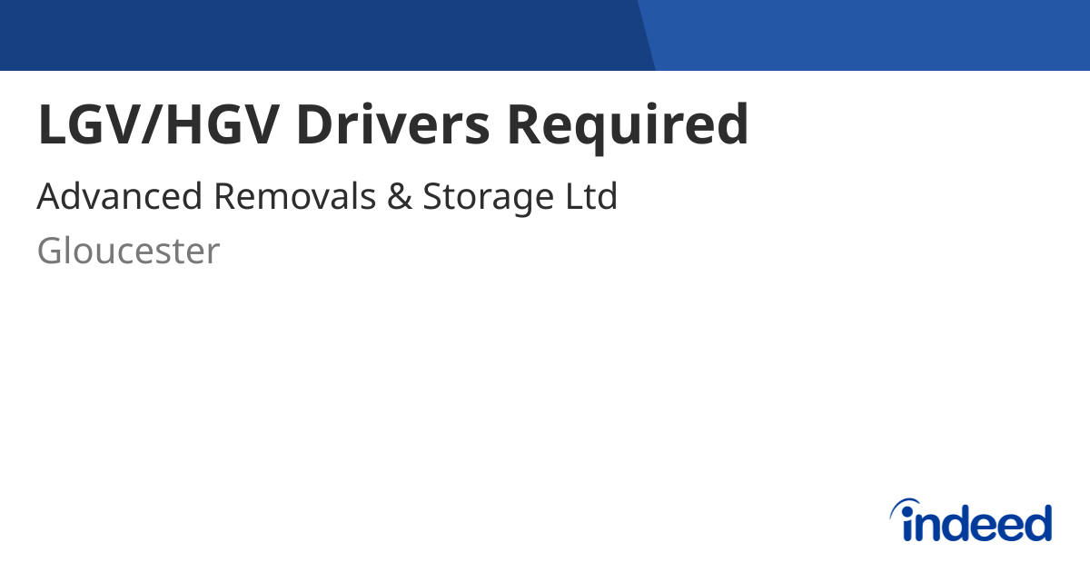 LGV/HGV Drivers Required - Gloucester - Indeed.com
