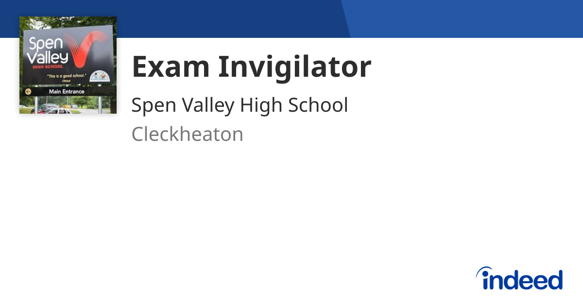 Exam Invigilator - Cleckheaton WF15 7LX - Indeed.com
