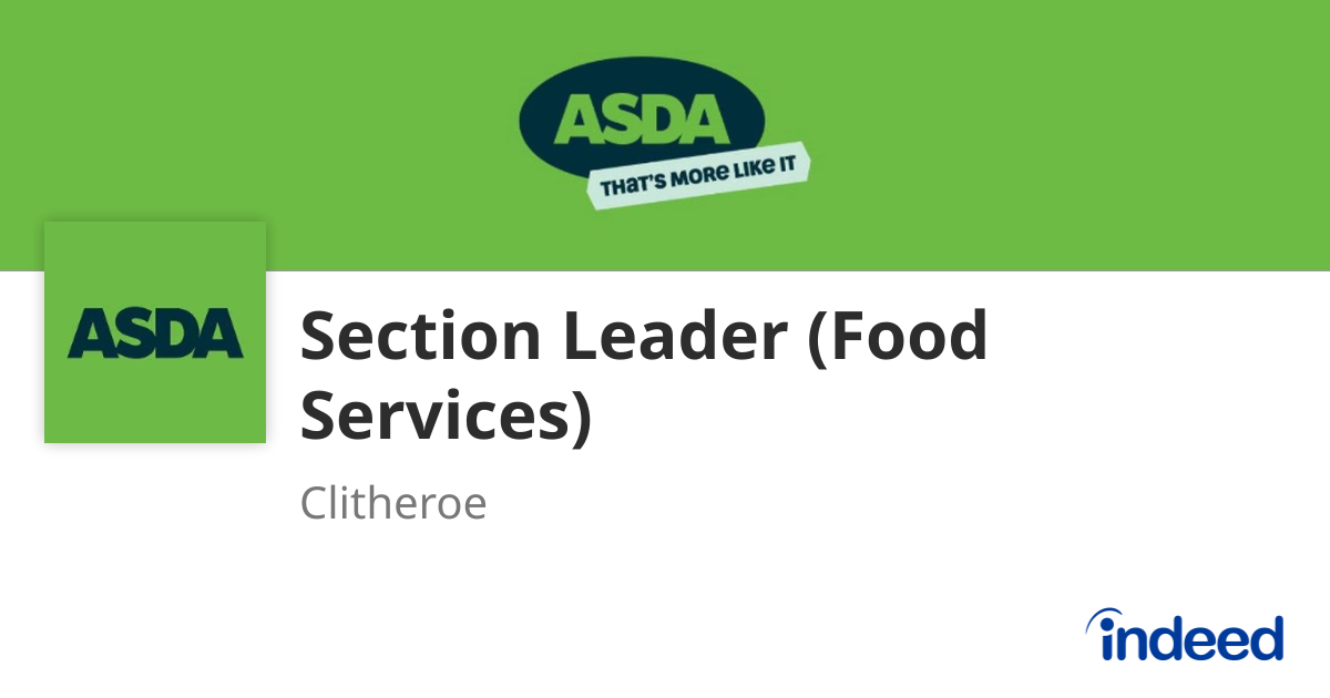 Section Leader (Food Services) - Clitheroe BB7 9WF - Indeed.com