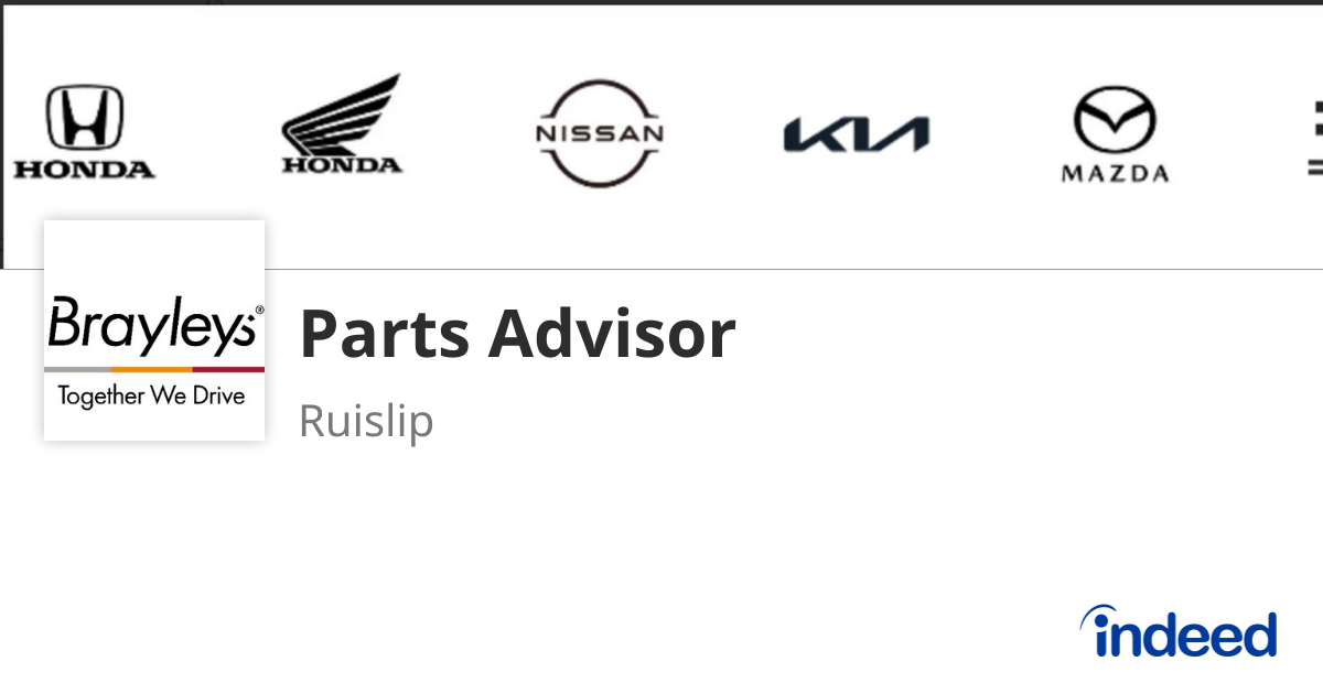 Parts Advisor - Ruislip - Indeed.com