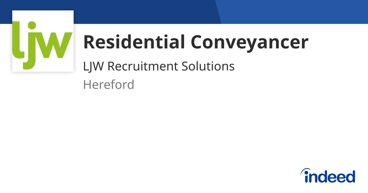 Residential Conveyancer - Hereford HR1 2RJ - Indeed.com