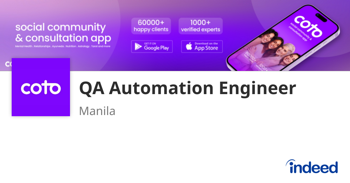 QA Automation Engineer - Manila - Indeed.com