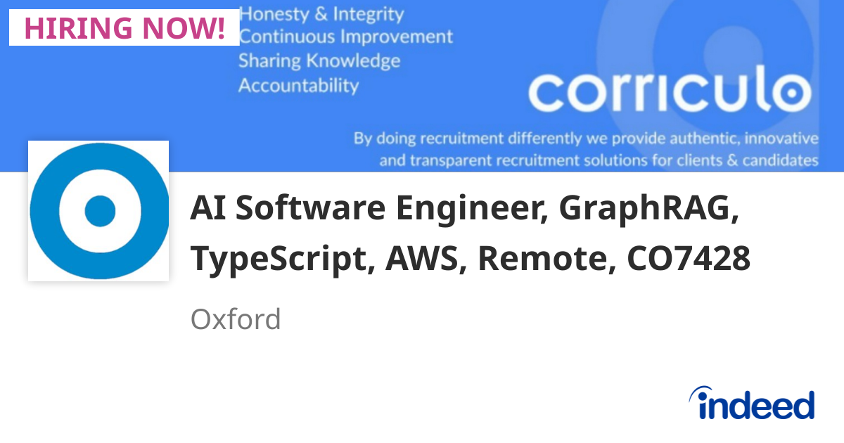 AI Software Engineer, GraphRAG, TypeScript, AWS, Remote, CO7428 ...