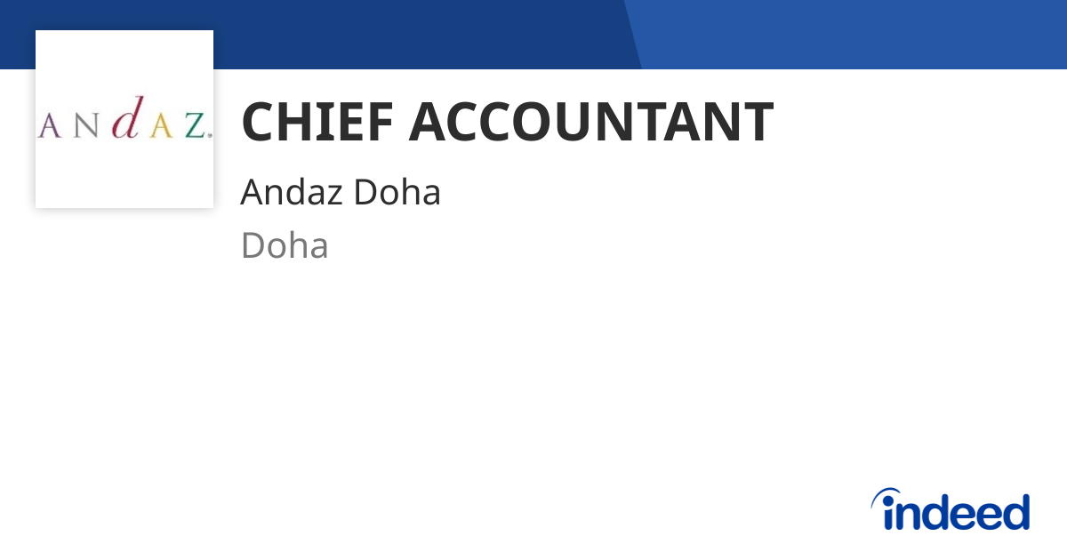 CHIEF ACCOUNTANT - Doha - Indeed.com