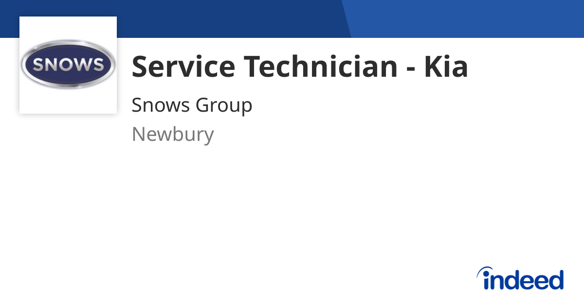 Service Technician - Kia - Newbury - Indeed.com