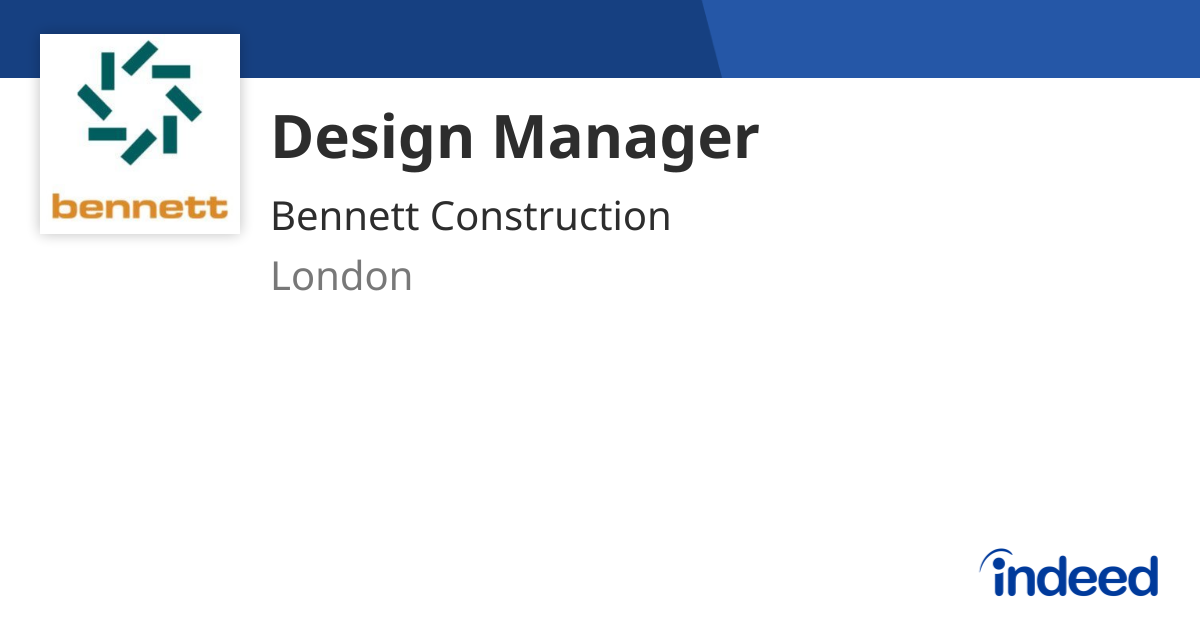 Design Manager - London - Indeed.com