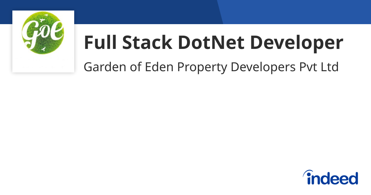 Full Stack DotNet Developer - Punjagutta, Hyderabad, Telangana - Indeed.com