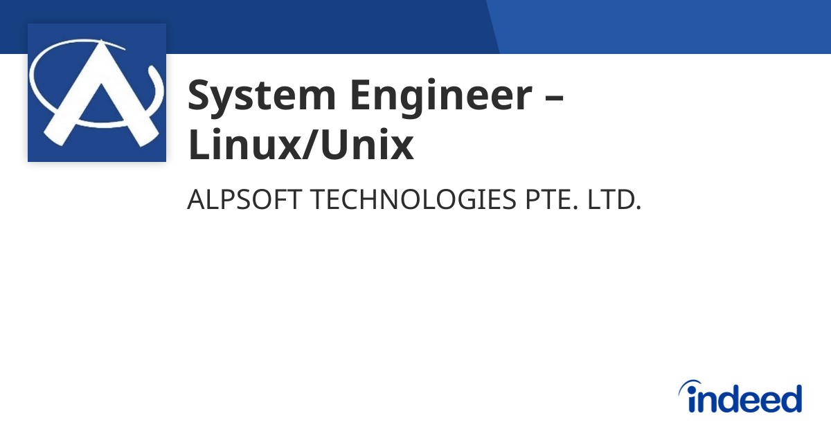 System Engineer – Linux/Unix - Singapore - Indeed.com