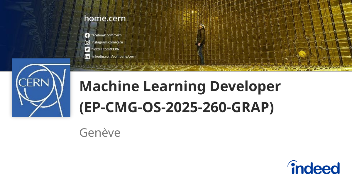 Machine Learning Developer (EP-CMG-OS-2025-260-GRAP) - Genf, GE ...