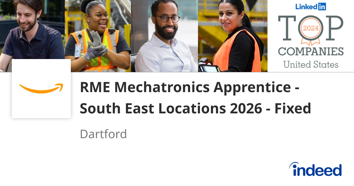 RME Mechatronics Apprentice - South East Locations 2026 - Fixed Term ...