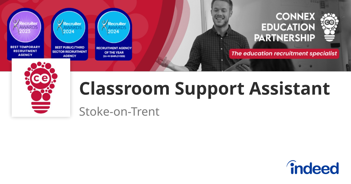 Classroom Support Assistant - Stoke-on-Trent - Indeed.com