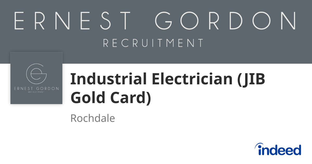 Industrial Electrician (JIB Gold Card) - Rochdale - Indeed.com