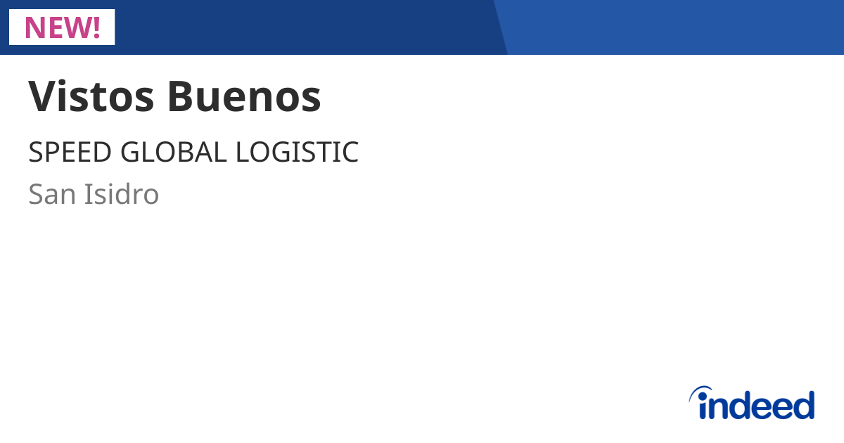 Vistos Buenos - San Isidro 15073 - Indeed.com