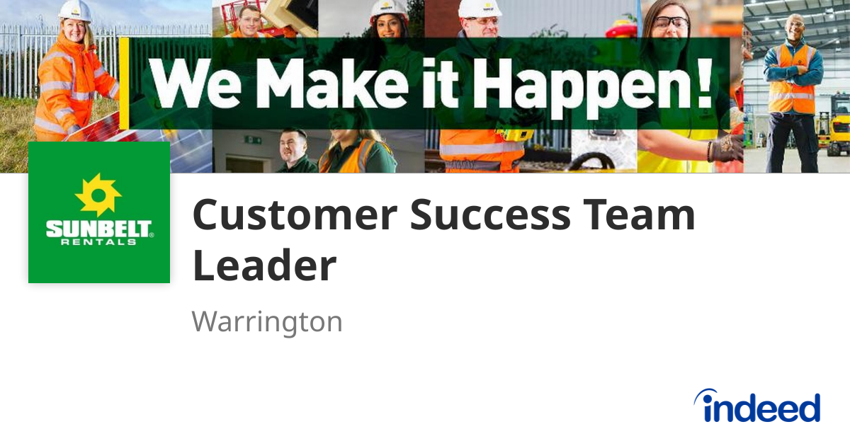 Customer Success Team Leader - Warrington WA3 6AB - Indeed.com