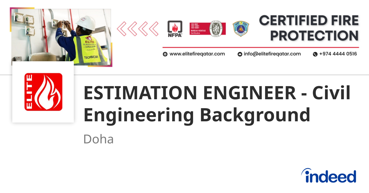 ESTIMATION ENGINEER - Civil Engineering Background - Doha - Indeed.com
