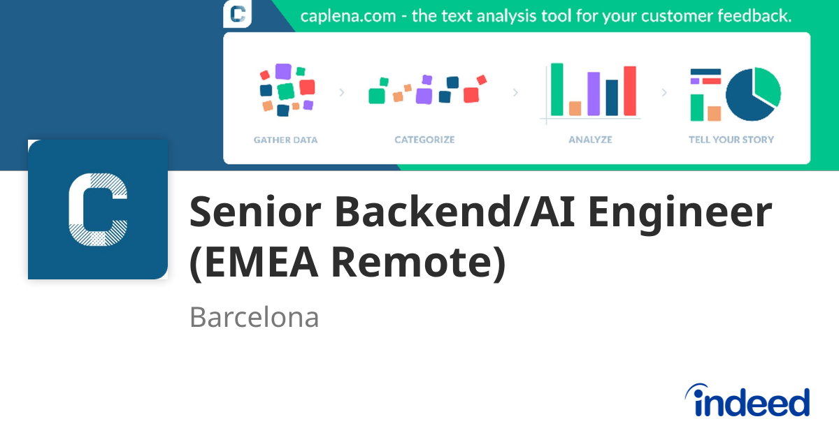 Senior Backend/AI Engineer (EMEA Remote) - Barcelona, Barcelona provincia - Indeed.com