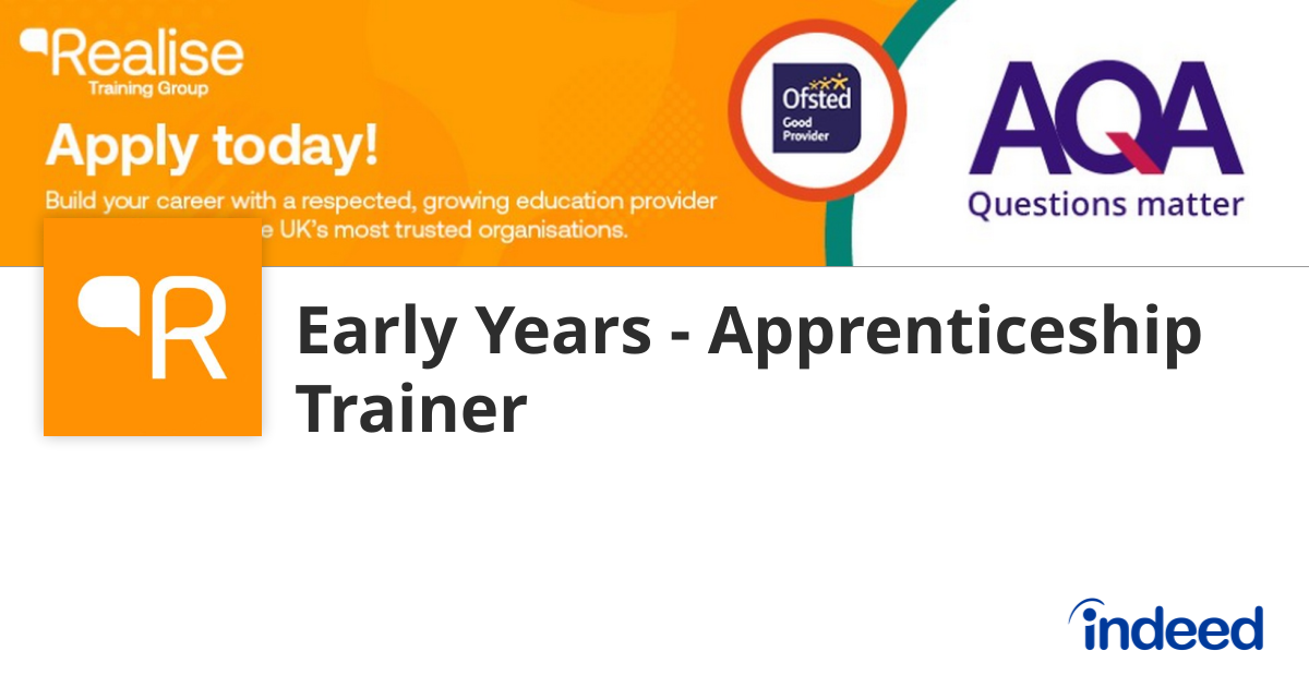 Early Years - Apprenticeship Trainer - Staffordshire - Indeed.com