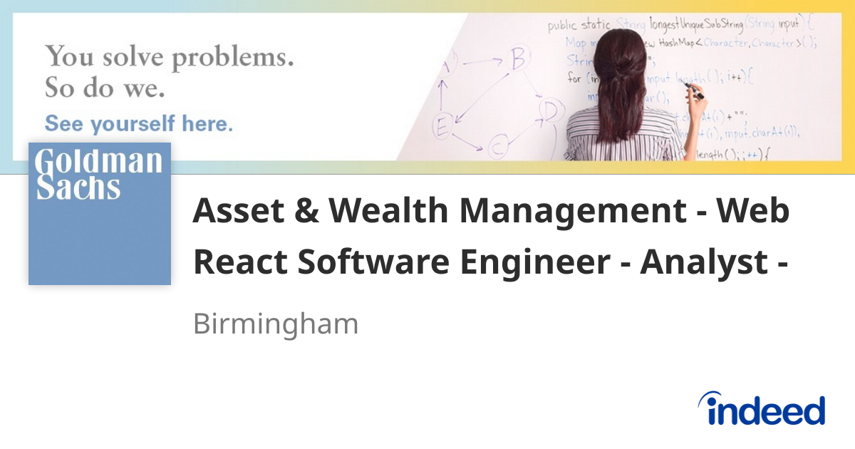 Asset & Wealth Management - Web React Software Engineer - Analyst - Birmingham - Birmingham ...