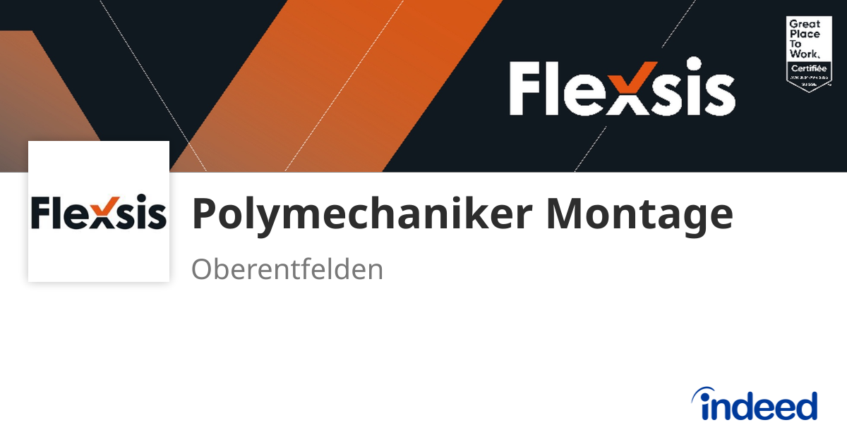 Polymechaniker Montage - 5036 Oberentfelden, AG - Indeed.com
