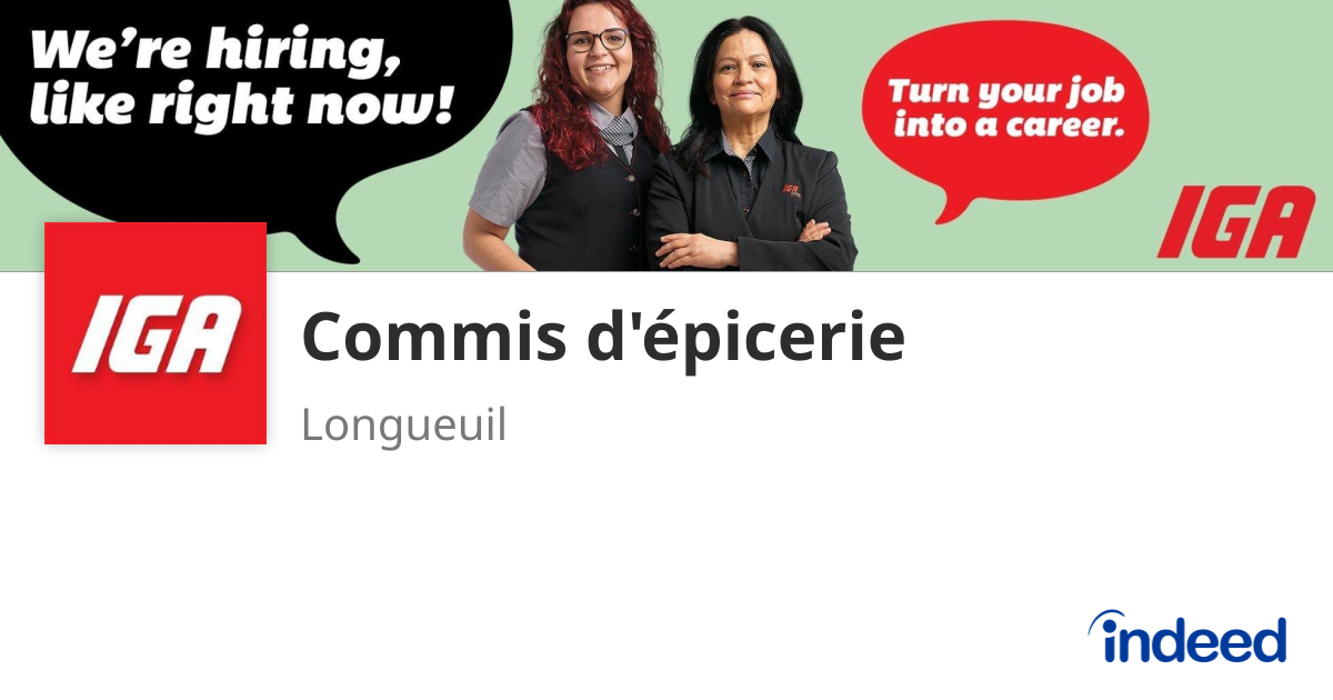Commis d'épicerie - Longueuil, QC J4L 4K5 - Indeed.com
