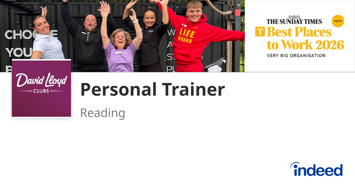 Personal Trainer - Reading RG6 1PT - Indeed.com