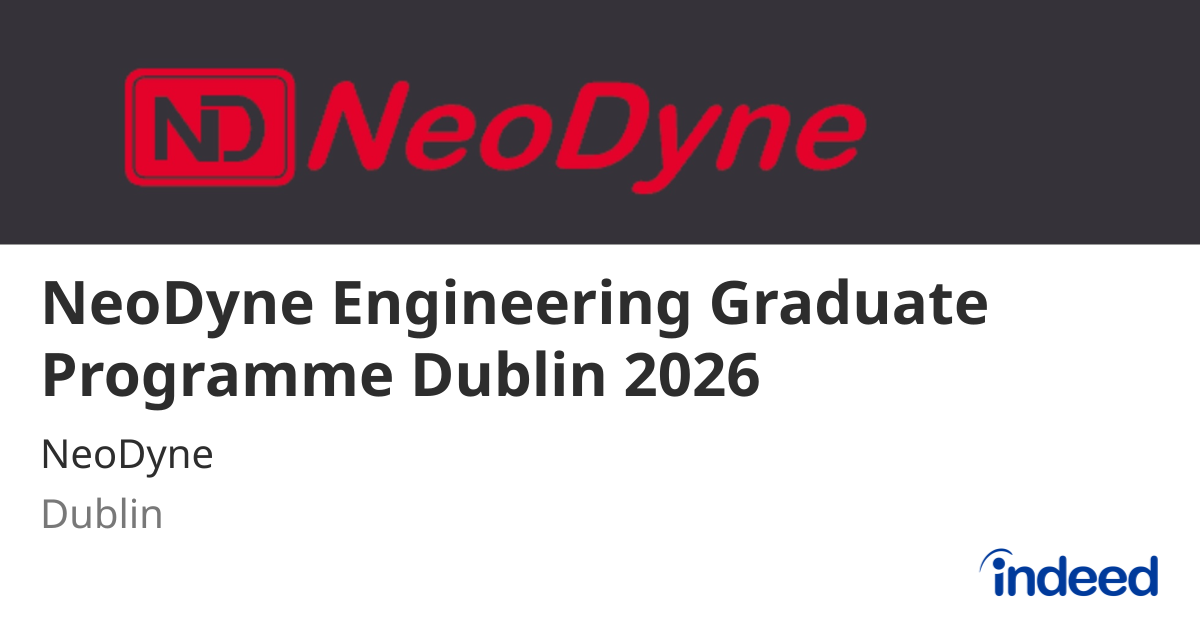 Graduate Electrical Engineer Dublin 2025 - Dublin, County Dublin ...