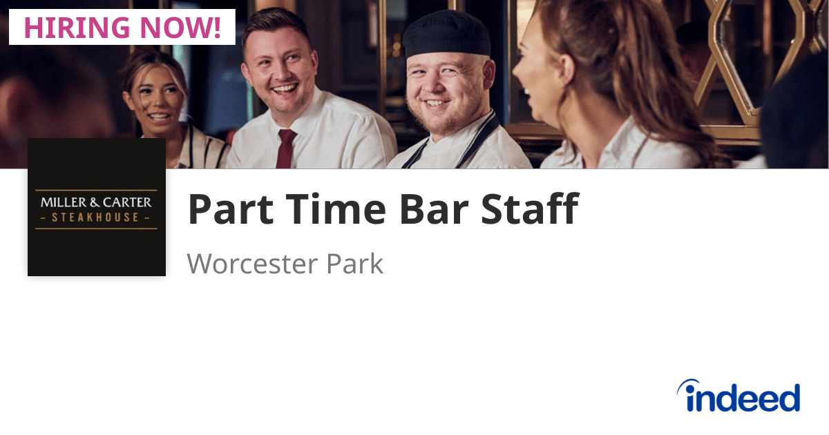 Part Time Bar Staff - Worcester Park KT4 7RD - Indeed.com