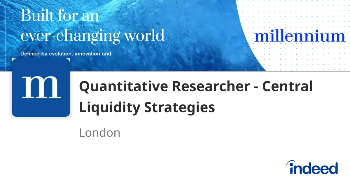Quantitative Researcher - Execution Services - London - Indeed.com