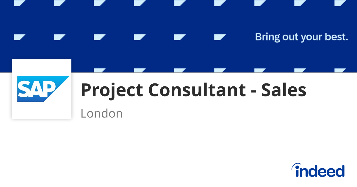 Project Consultant - Sales - London EC3M 7AF - Indeed.com