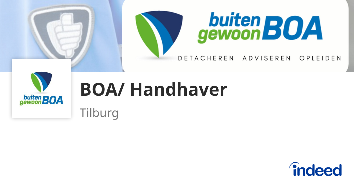 BOA/ Handhaver - 5011 Tilburg - Indeed.com