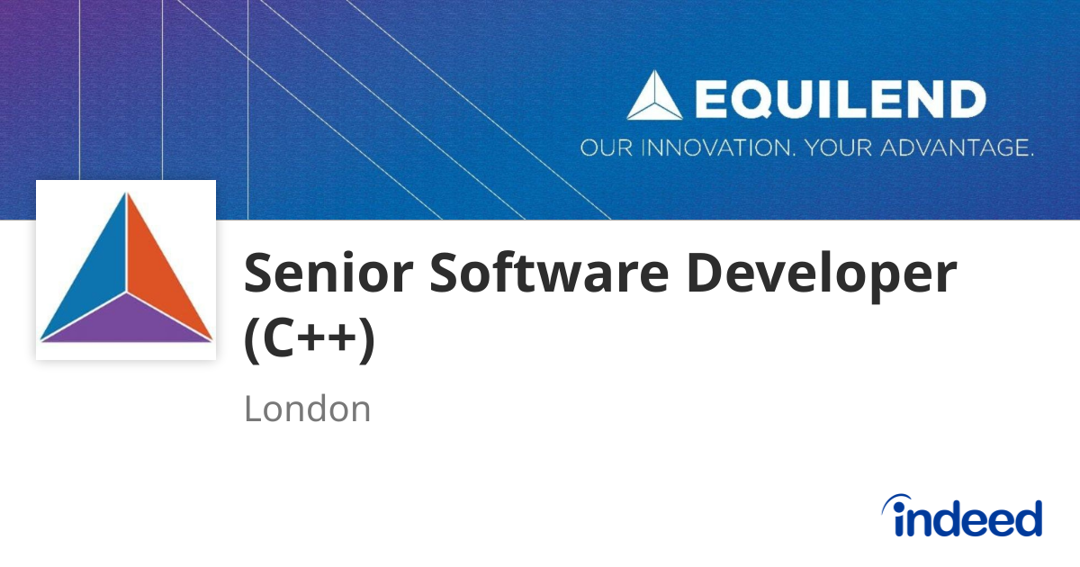 Senior Software Developer (C++) - London - Indeed.com