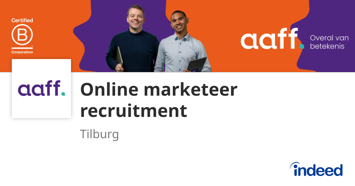 Online marketeer recruitment - Tilburg - Indeed.com