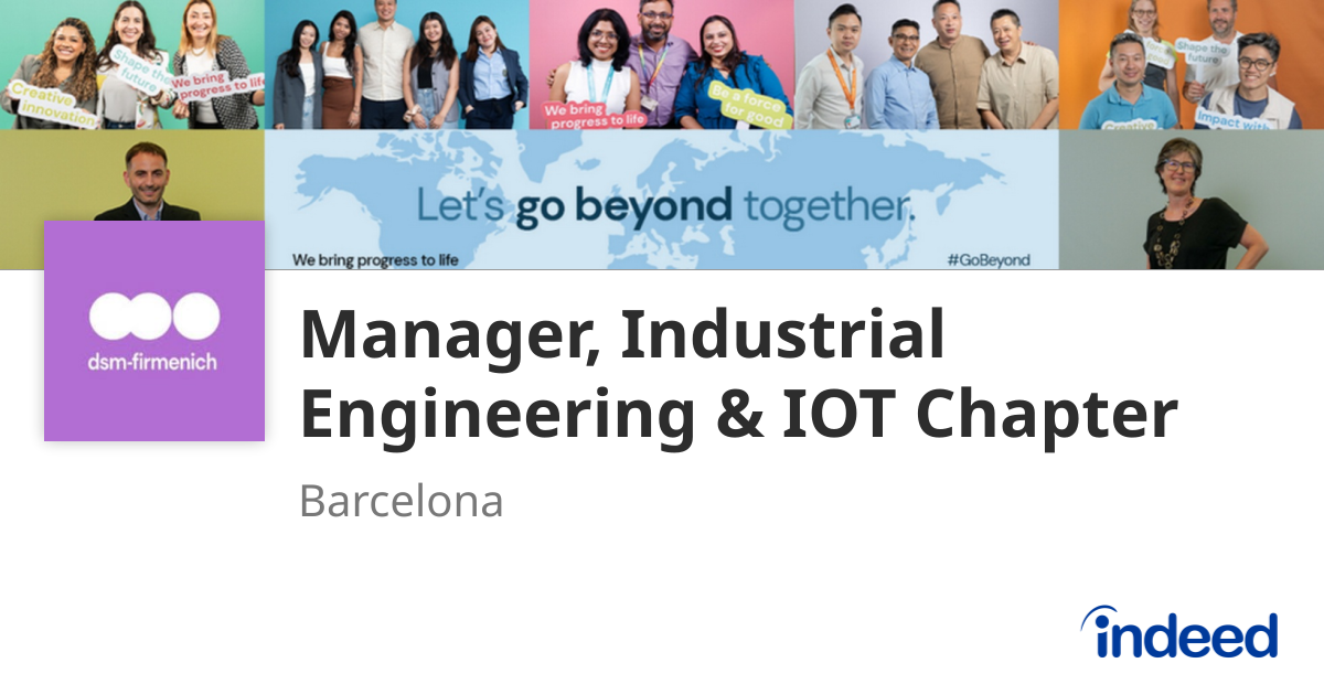 Manager, Industrial Engineering & IOT Chapter Lead - Barcelona ...