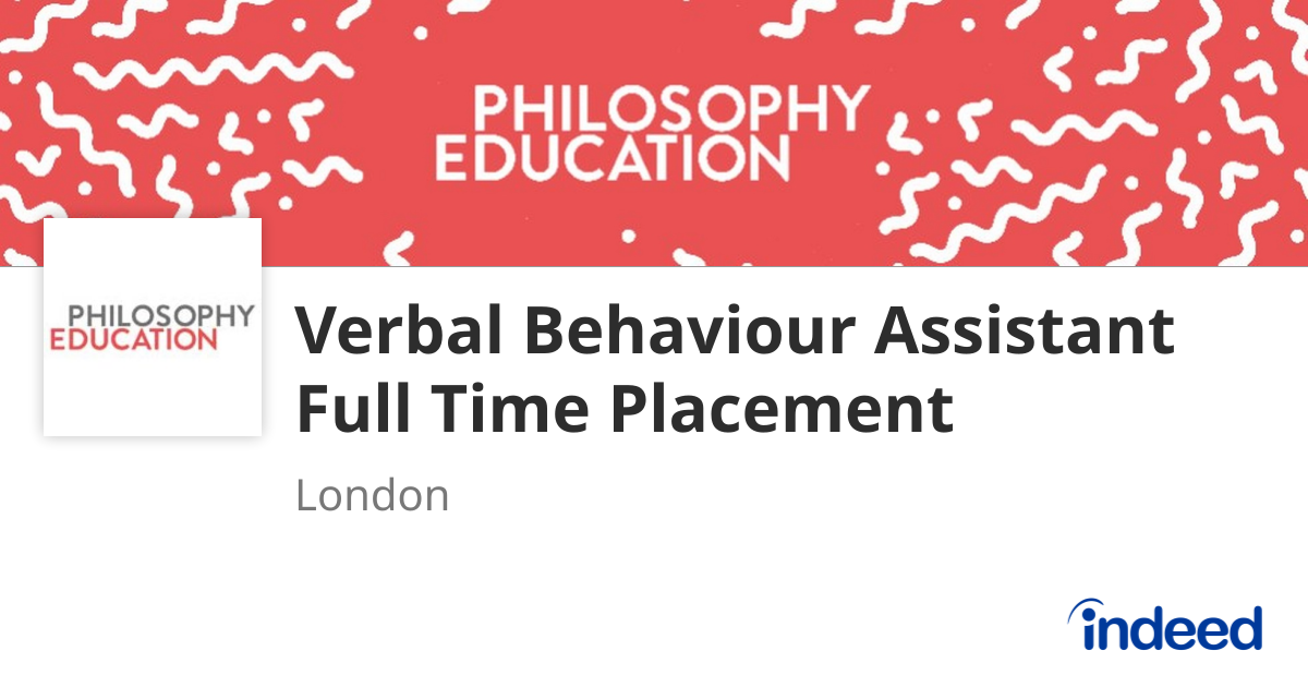 Verbal Behaviour Assistant Full Time Placement - London - Indeed.com