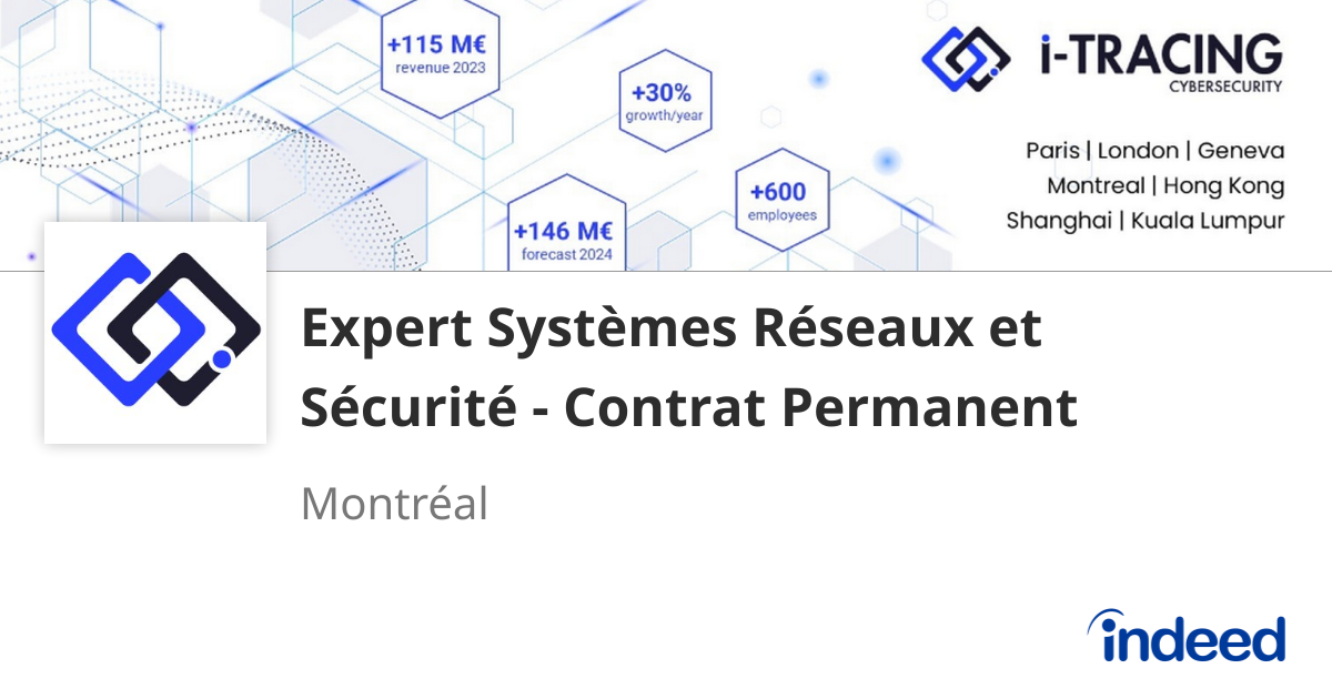 Administrateur Systèmes Réseaux et Sécurité F/H CDI - Montréal, QC ...