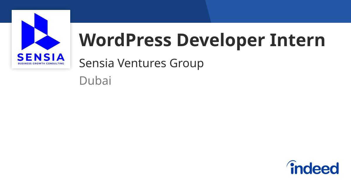 WordPress Developer Intern - Dubai - Indeed.com