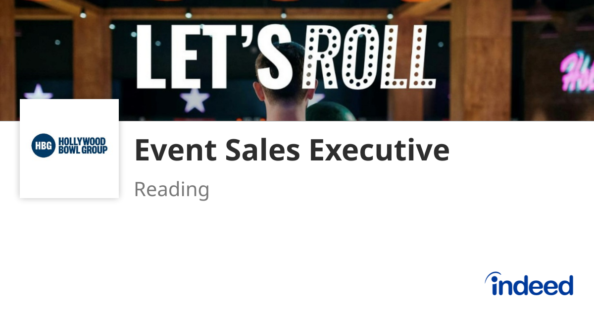 Event Sales Executive - Reading RG1 2AS - Indeed.com