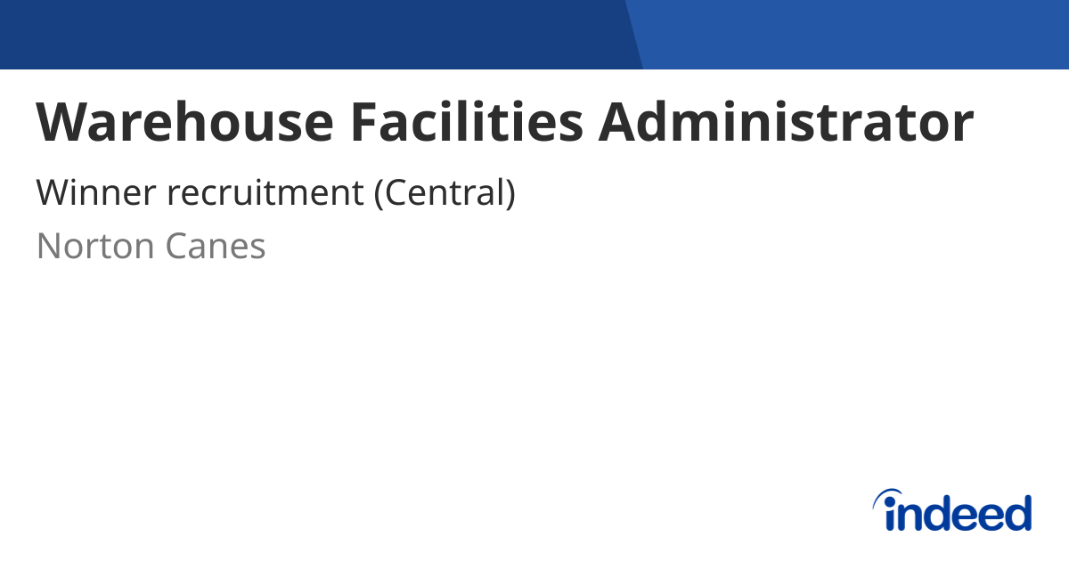 Warehouse Facilities Administrator - Norton Canes WS11 8LD - Indeed.com