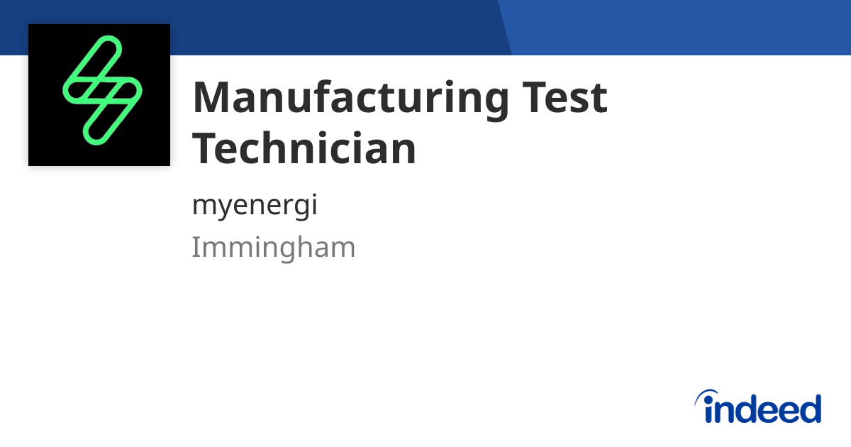 Manufacturing Test Technician - Immingham DN41 - Indeed.com