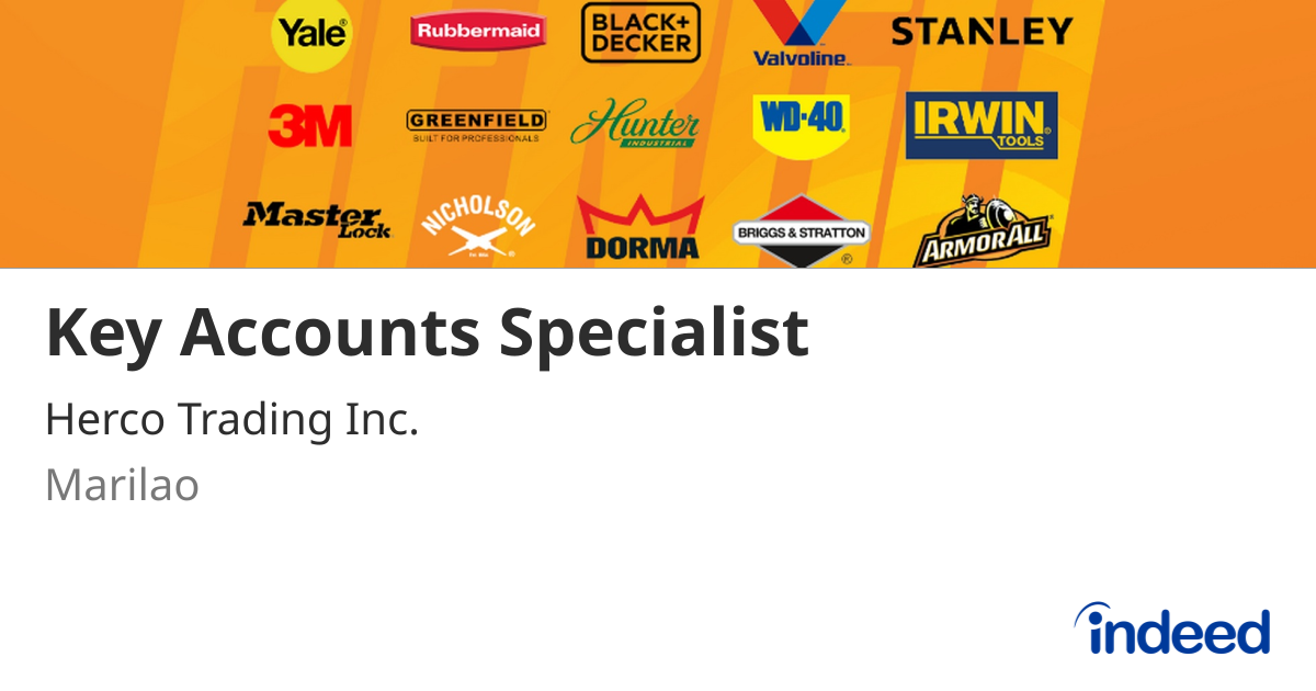 Key Accounts Specialist - Marilao - Indeed.com