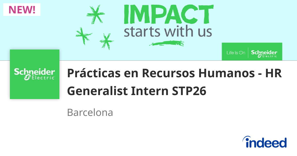 Prácticas en Recursos Humanos - HR Generalist Intern STP26 - Barcelona ...