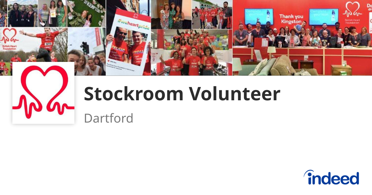 Stockroom Volunteer - Dartford DA1 1EN - Indeed.com