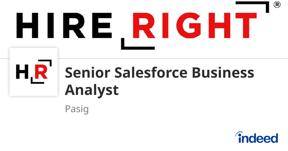 Senior Salesforce Business Analyst - Pasig - Indeed.com