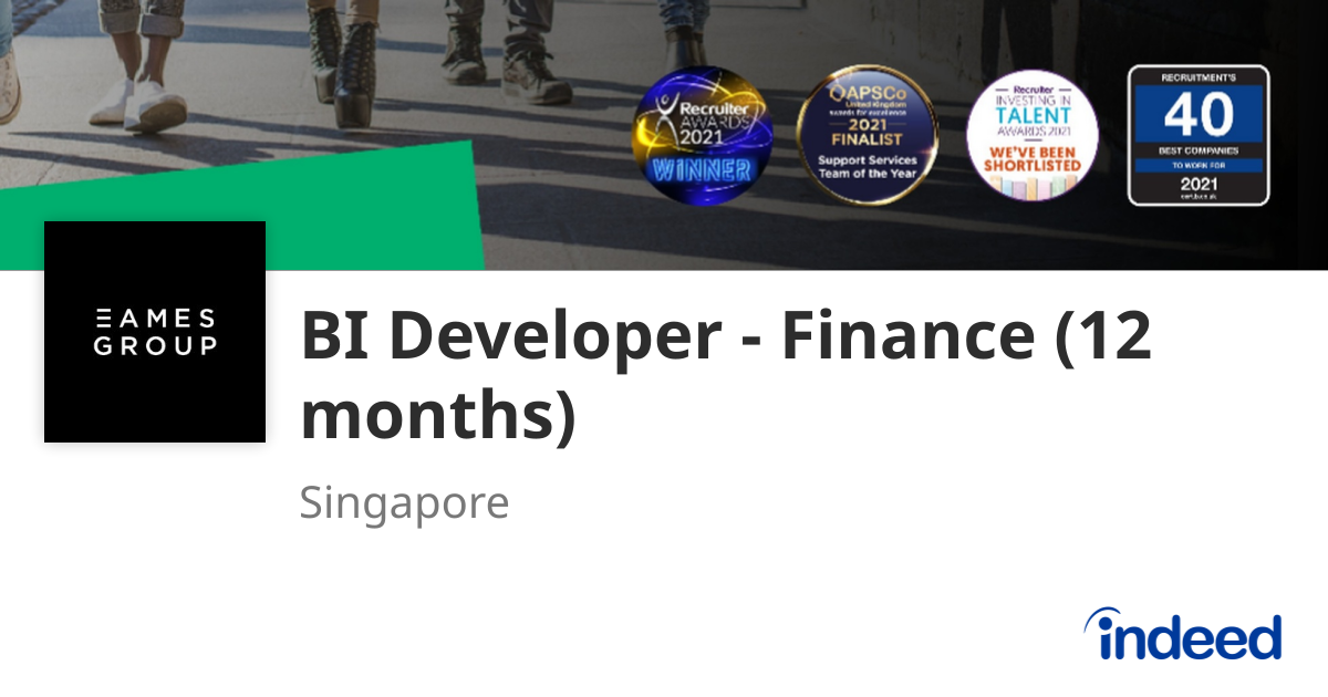BI Developer - Finance (12 months) - Singapore - Indeed.com