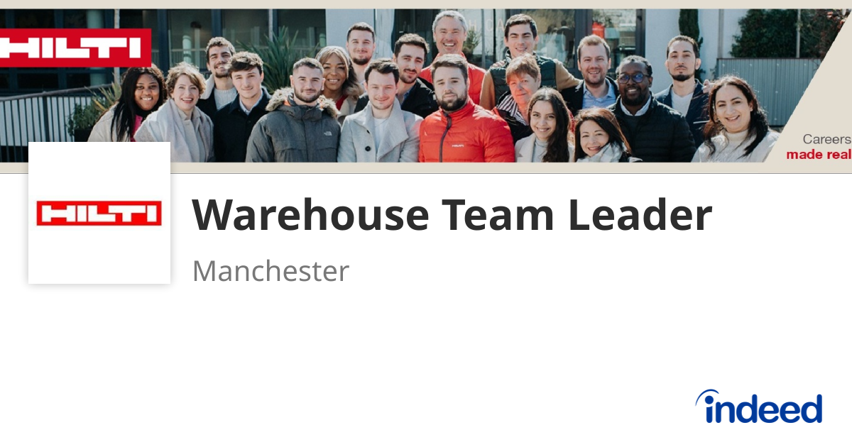 Warehouse Team Leader - Manchester - Indeed.com