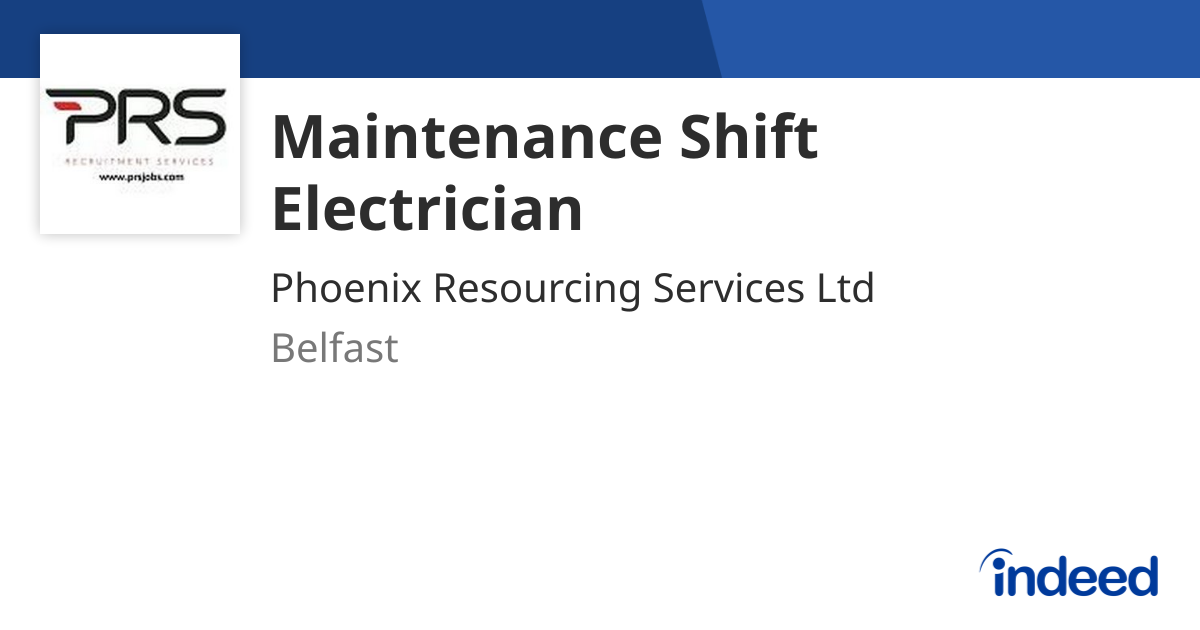 Maintenance Shift Electrician - Belfast - Indeed.com