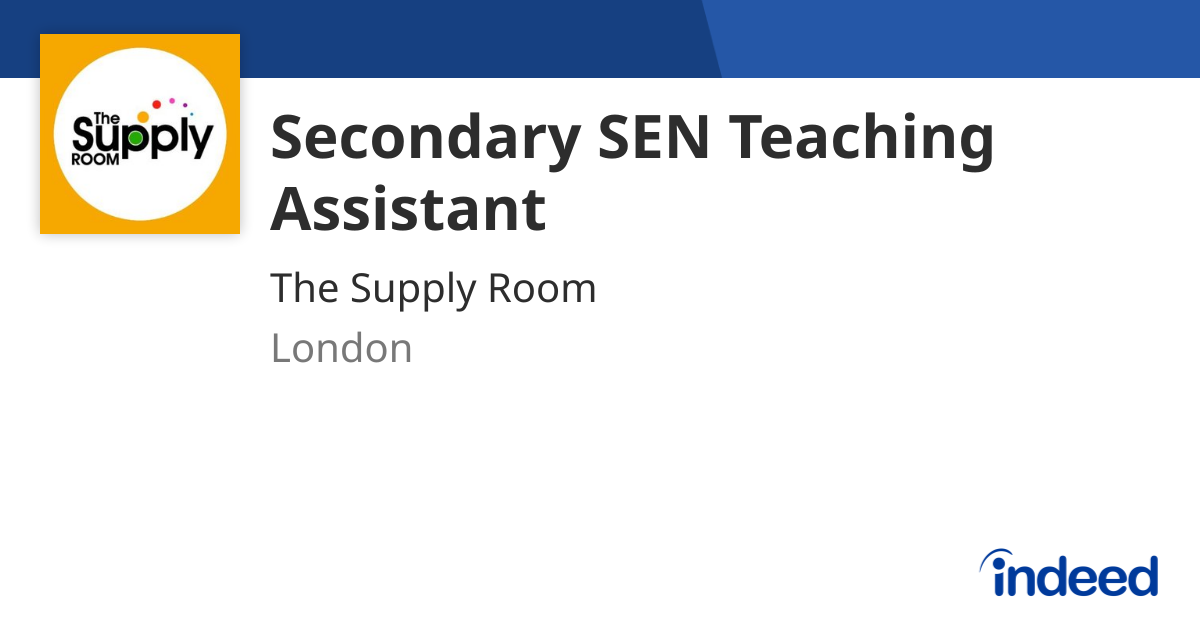 Secondary SEN Teaching Assistant - London - Indeed.com