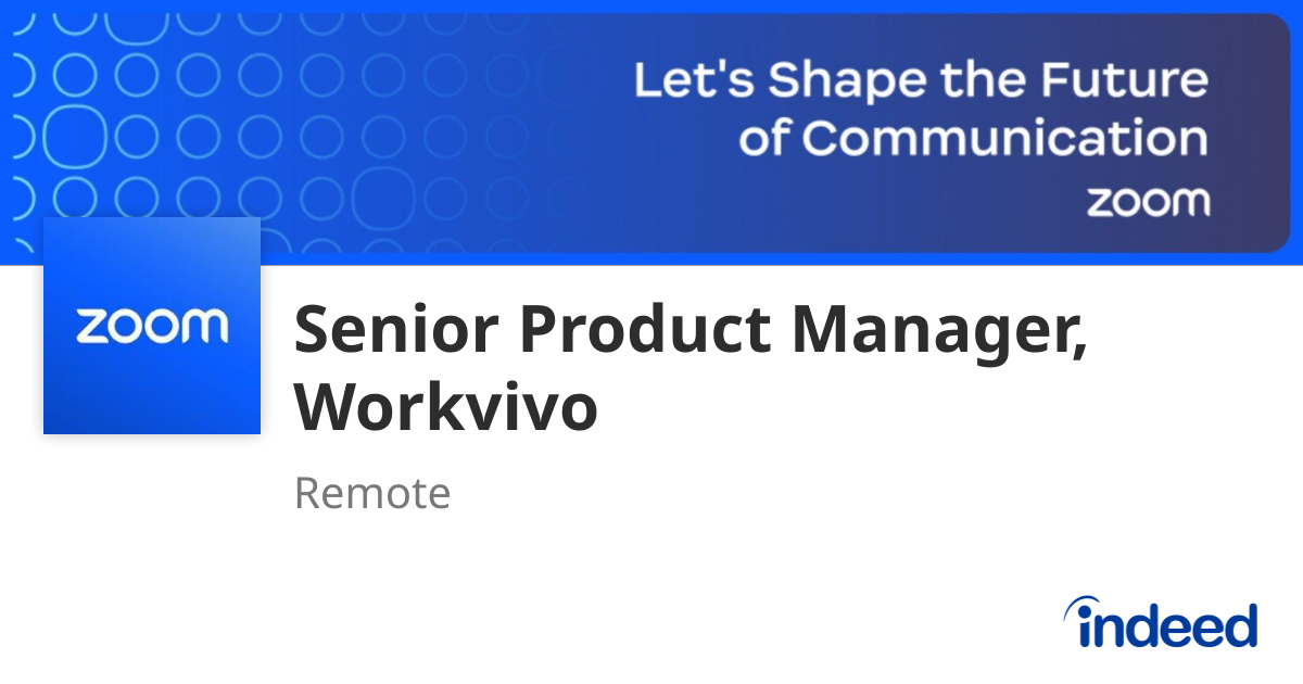 Senior Product Manager, Workvivo - Remote - Indeed.com