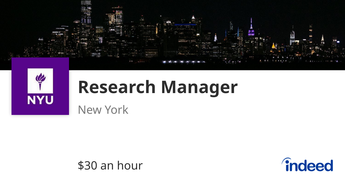Research Manager - New York, NY 10003 - Indeed.com
